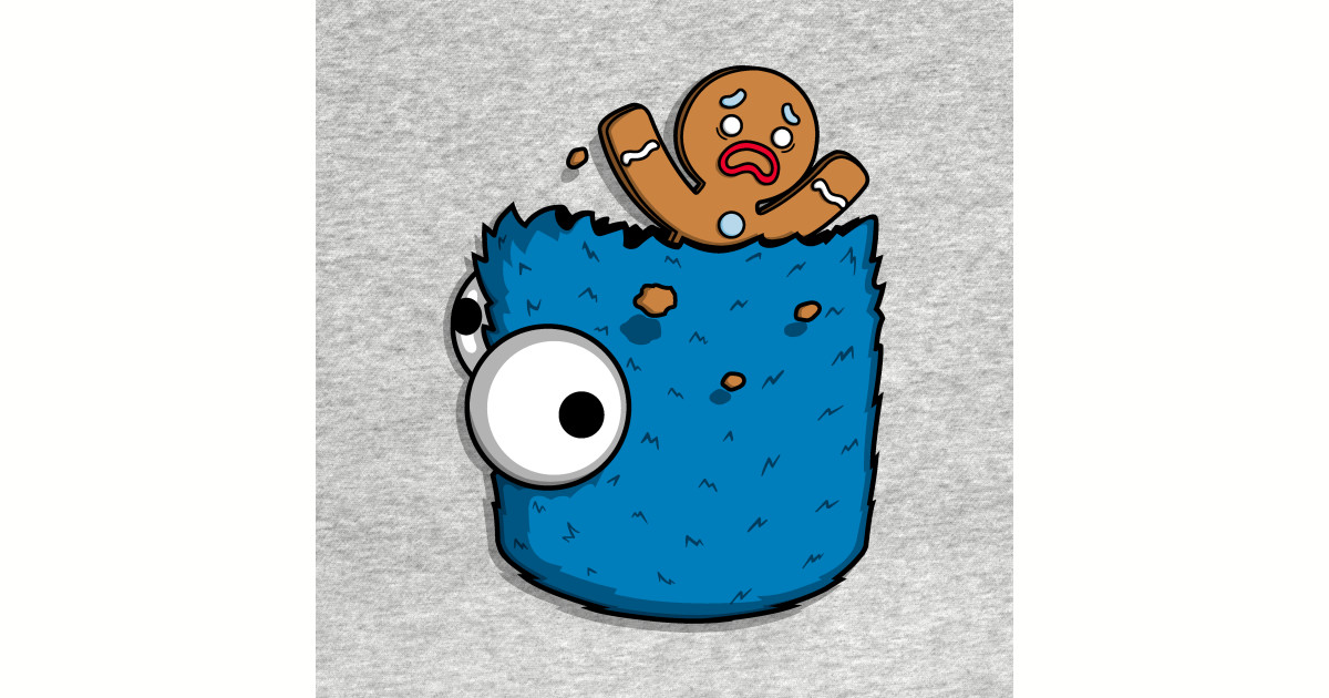 Om Nom Pocket Cookie Monster T Shirt Teepublic
